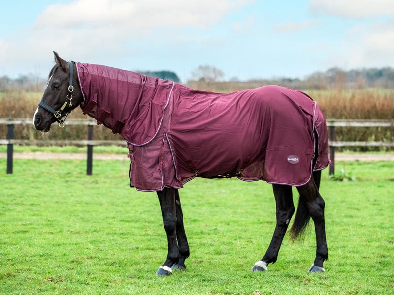Mesh Fly Rug - Burgundy | Swish Equestrian