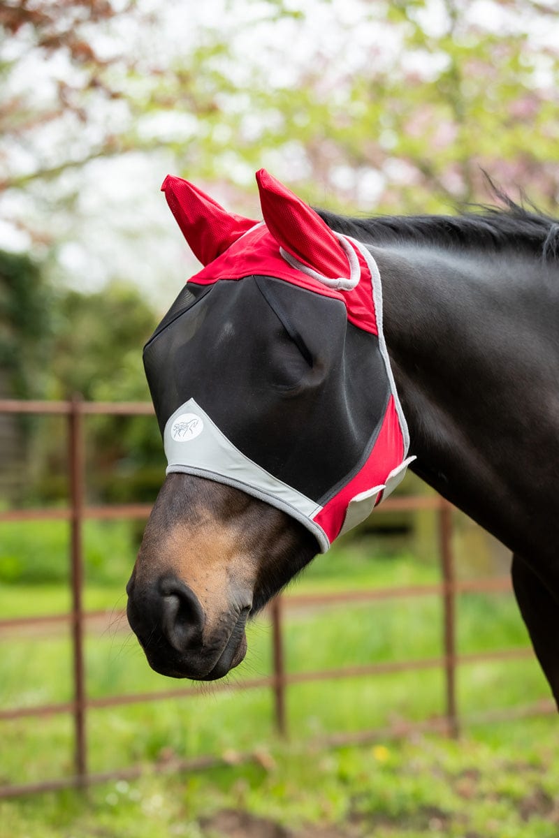 Horse Fly Mask - Red | Swish Equestrian
